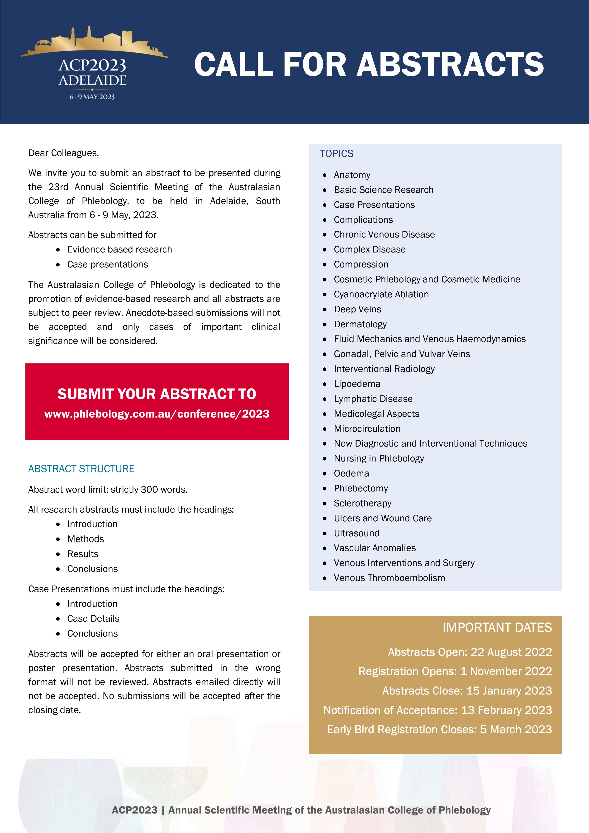 The Australasian College of Phlebology - Conference