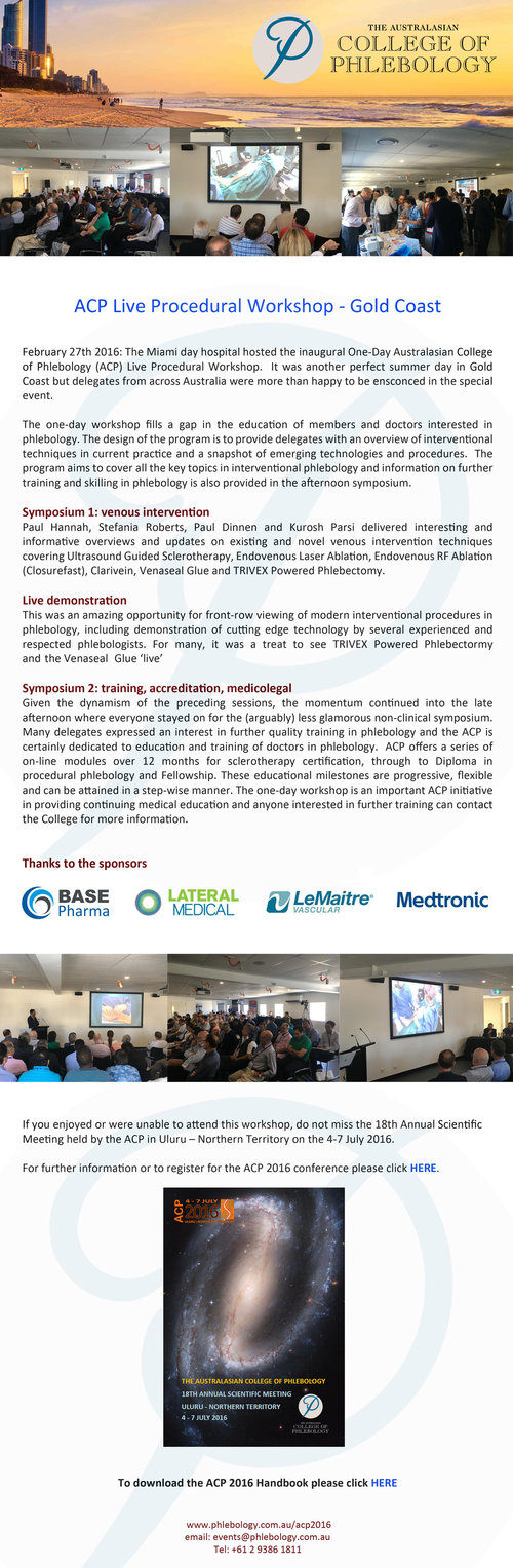 ACP Live Procedural Workshop